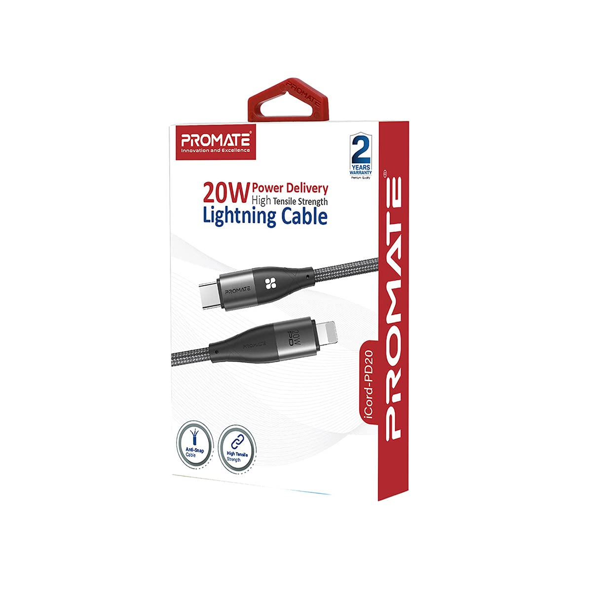 PROMATE ICORD-PD20 20W USB-C TO LIGHTNING CABLE 1.2M - Expert-Zone