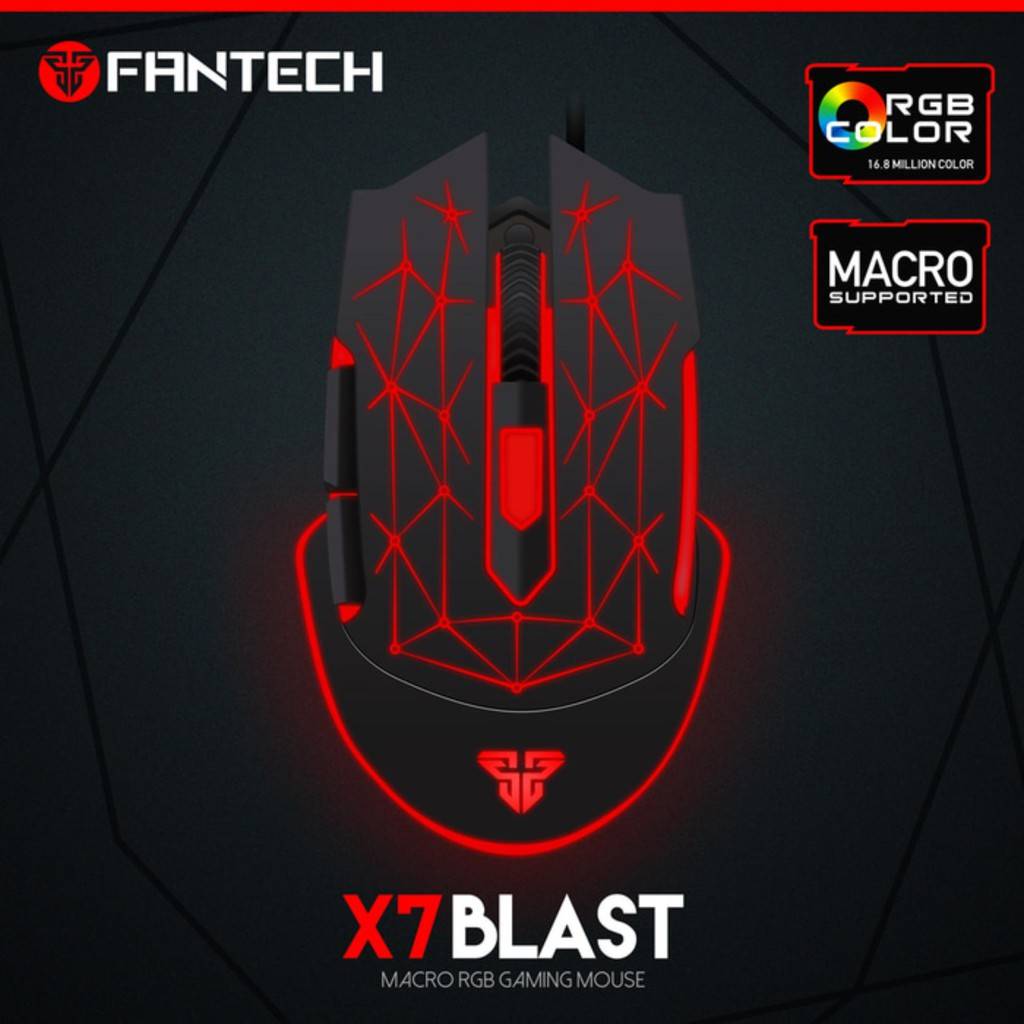 FANTECH X7 Macro RGB Mouse - 200-4800 DPI (6-STAGES) - Gaming optical ...