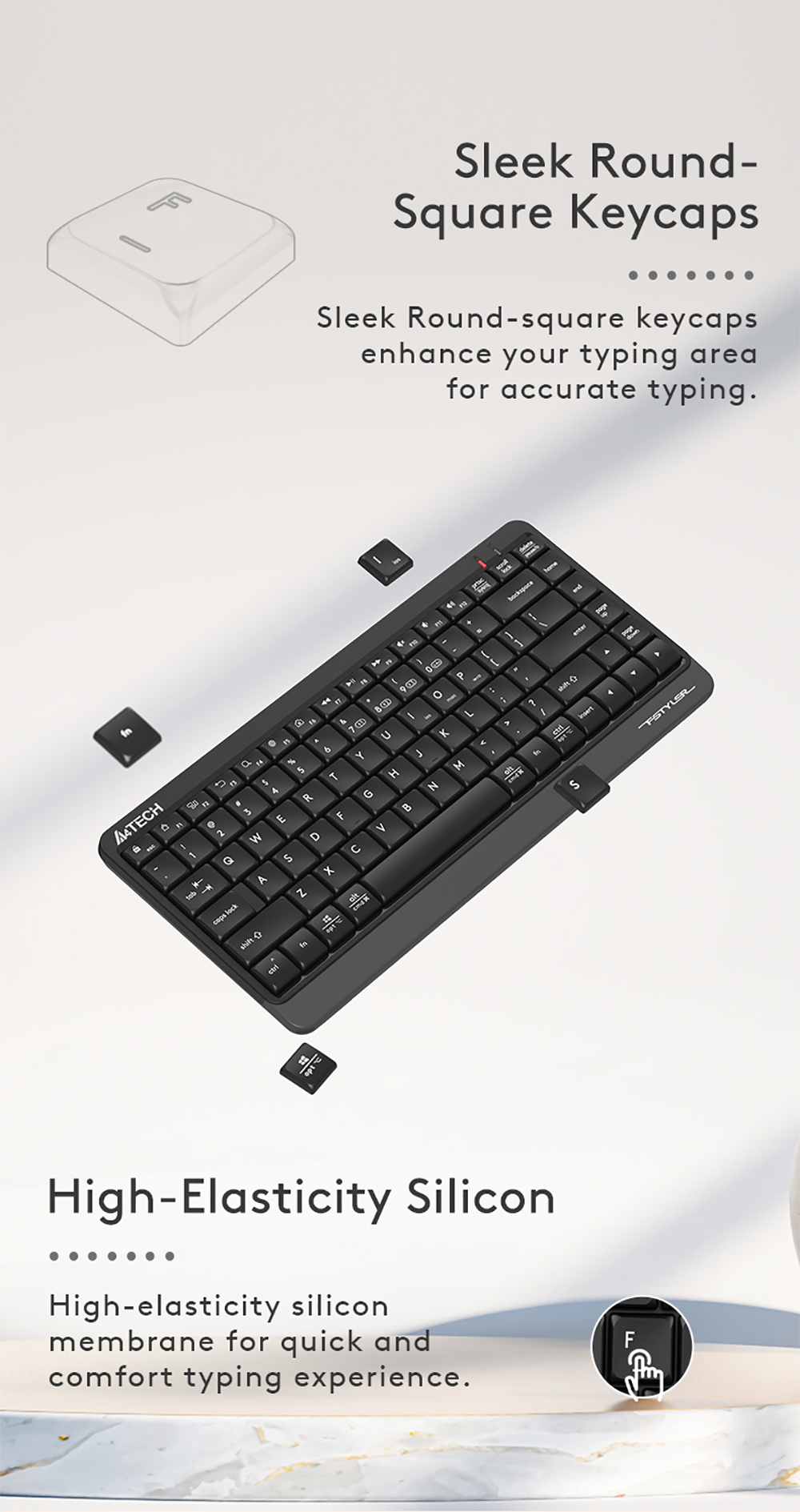 A4Tech FBK11 Wireless Keyboard - Bluetooth & 2.4G Wireless - Pair up to ...