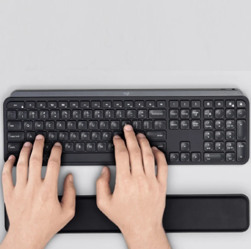 Logitech MX Keys Advanced Wireless Keyboard, For Business, 10m Range, Bluetooth or USB Receiver ...