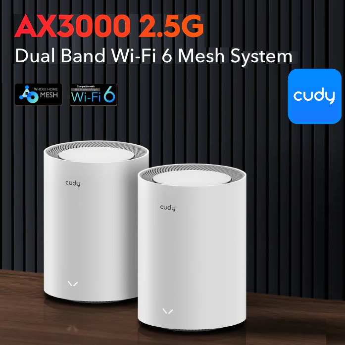 Cudy M3000 AX3000 Whole-Home Mesh Wi-Fi 6 System 3Gbps 1PCS