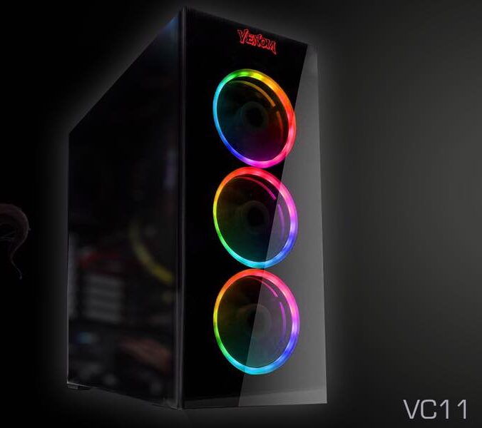 CASE VENOM VC11 3FAN RGB + CONTROLLER | Expert-Zone