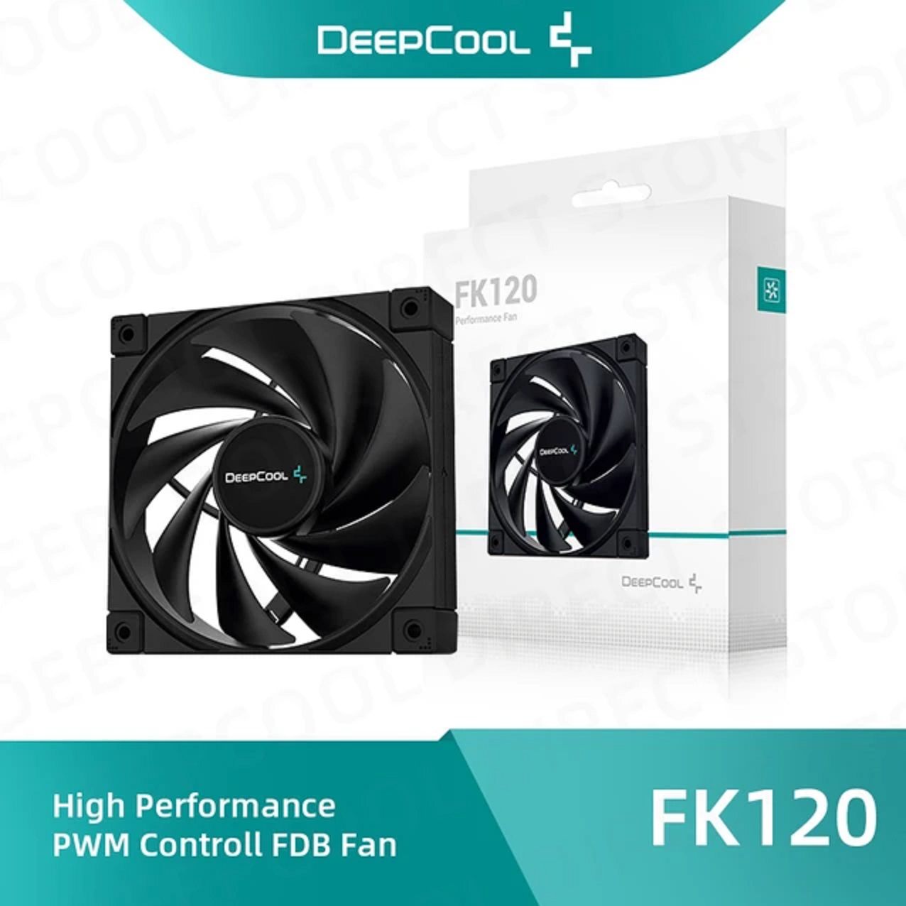 DeepCool FK120 120mm 4-pin PWM Case Fan , 1850 RPM Speed, 68.99 CFM Airflow, Elite Cooling ...