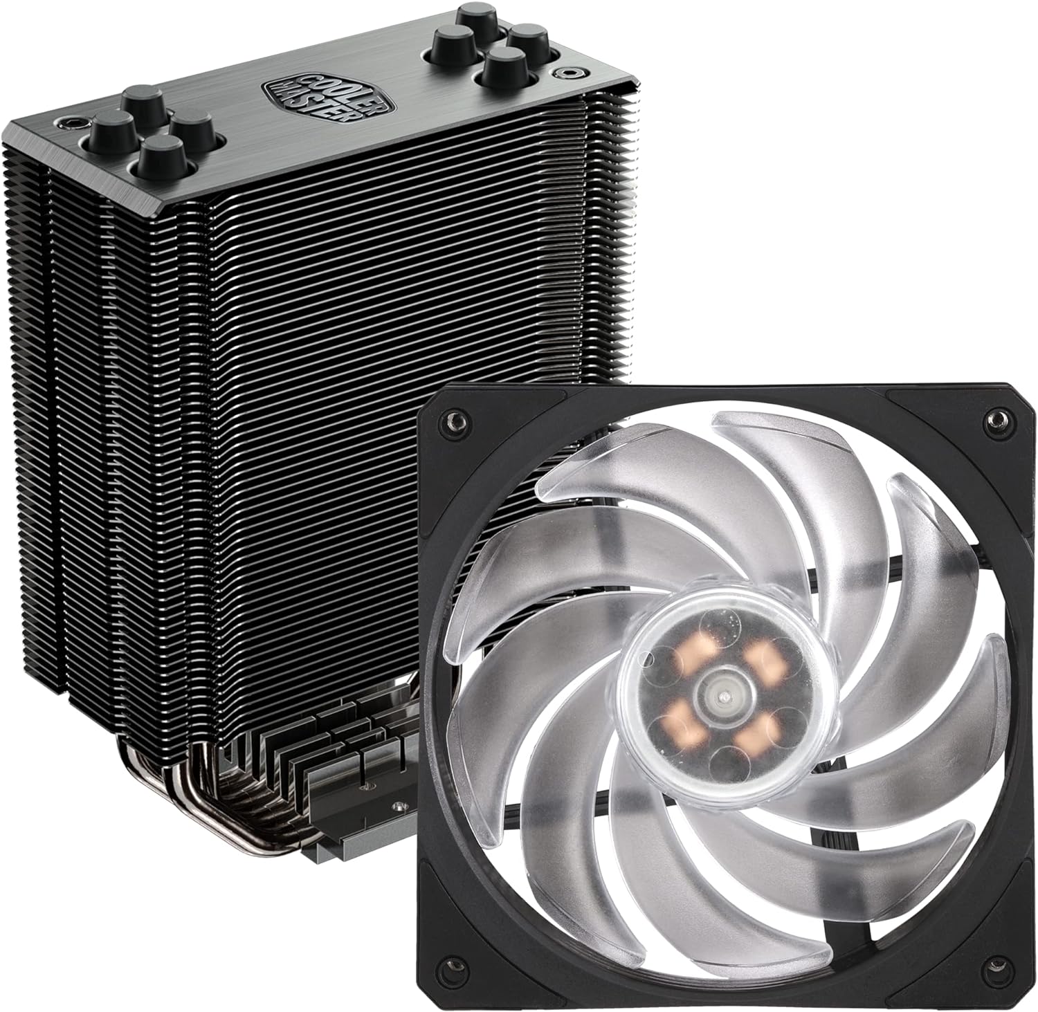 Cooler Master Hyper 212 RGB Black Edition CPU Air Cooler, SF120R RGB ...