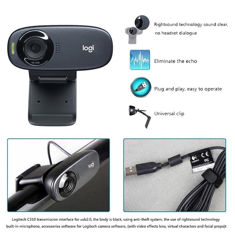 Logitech C310 HD Webcam 720P 30FPS