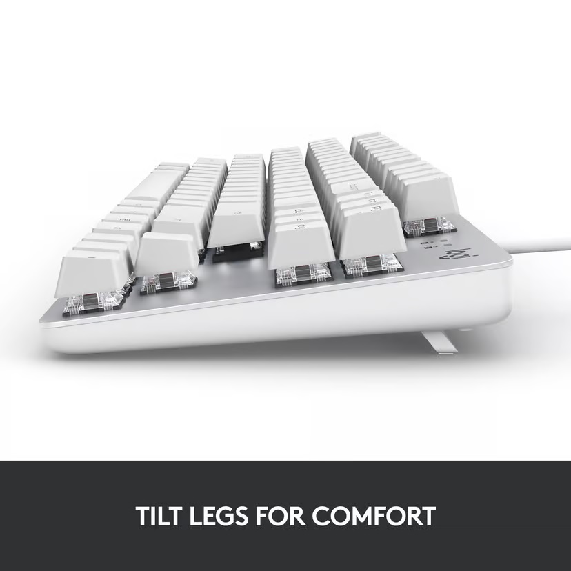 White TKL Gaming Mechanical Corded Keyboard