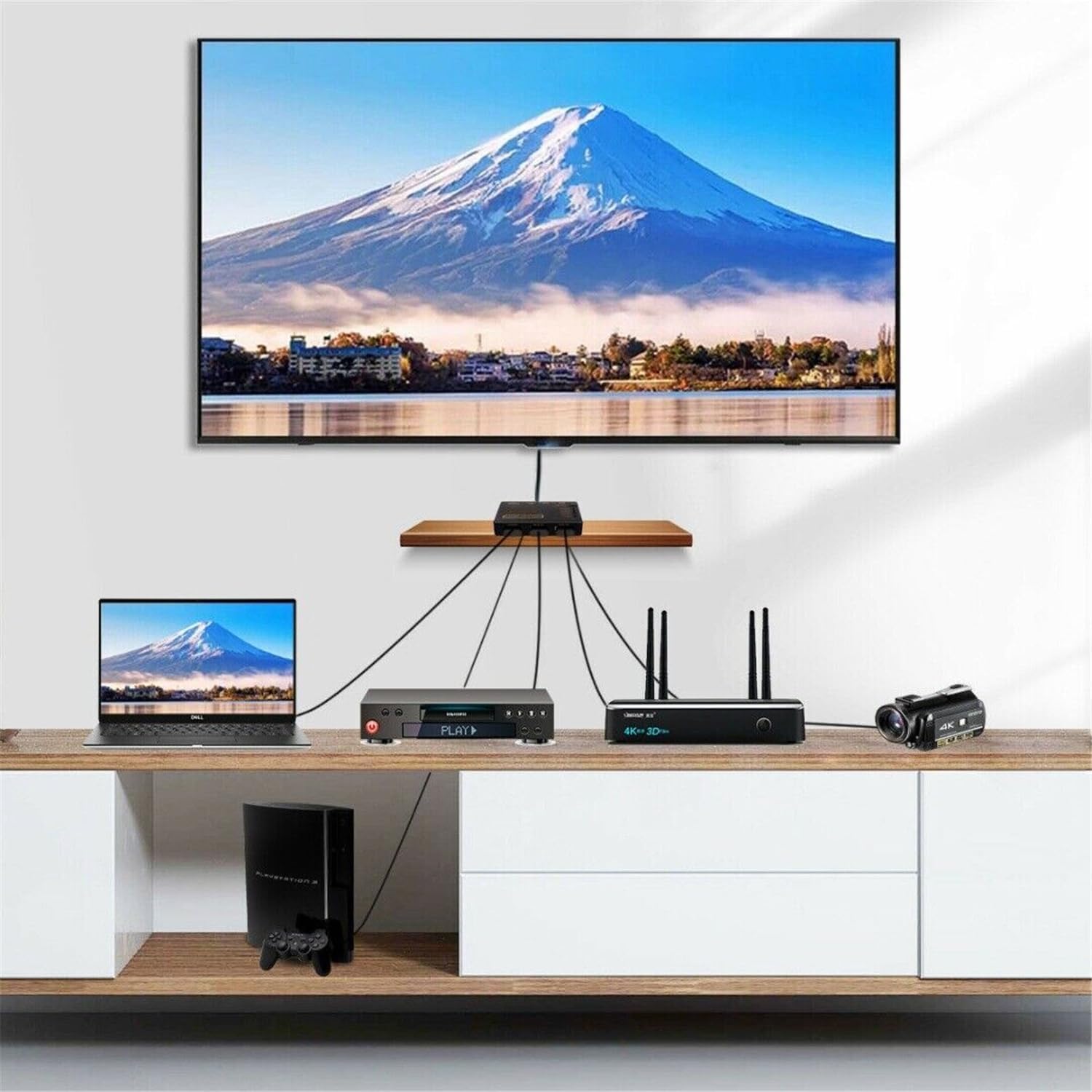 Mini 5 Port 1080P Video HDMI Switch Splitter with IR Remote