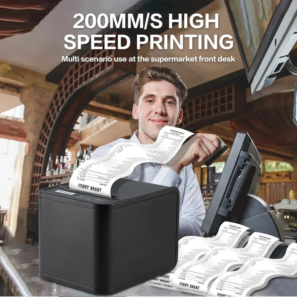 Xprinter XP 80T POS Thermal Receipt Printer 80mm USB+Lan