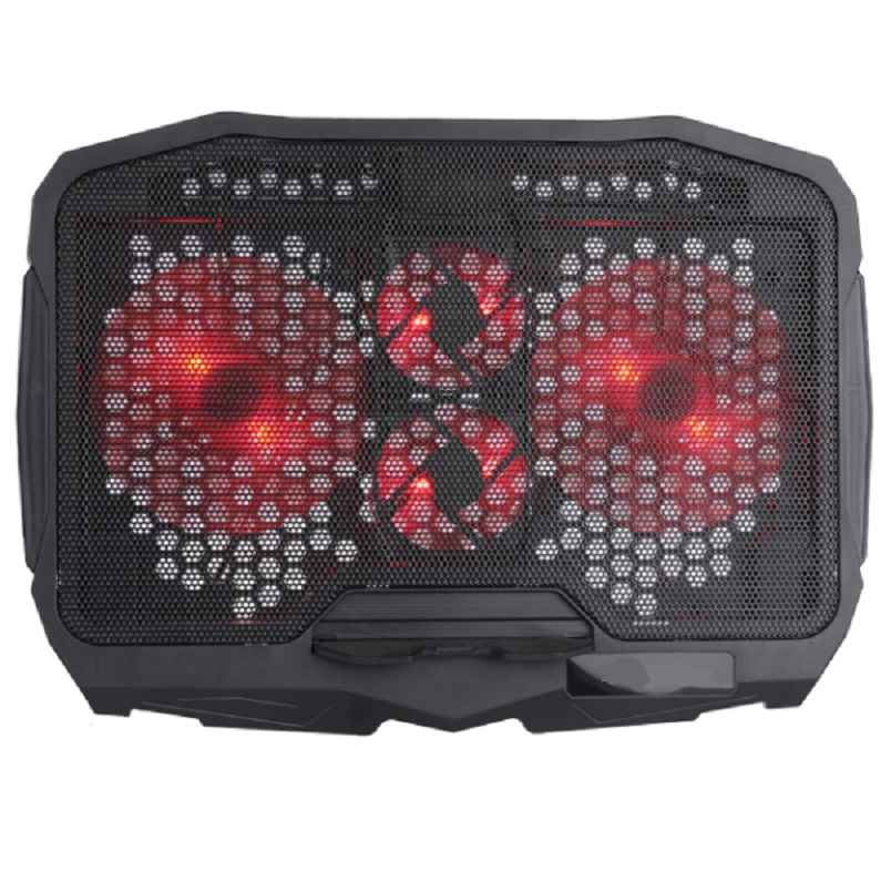 Laptop Cooler Red LED Light 4 Quiet Laptop Cooling Fan 2 USB Ports Lap ...