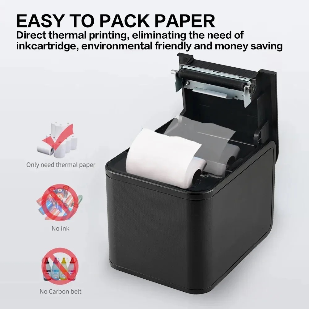 Xprinter XP 80T POS Thermal Receipt Printer 80mm USB+Lan