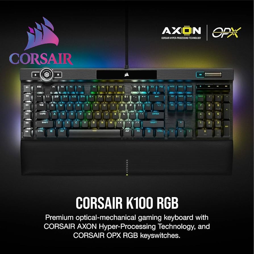 Corsair K100 RGB Optical-Mechanical Wired Gaming Keyboard