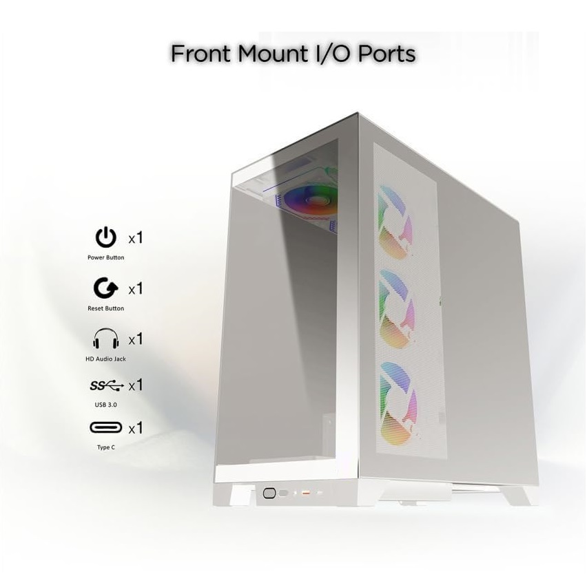 XIGMATEC Endorphin Ultra Arctic White PC Case ATX