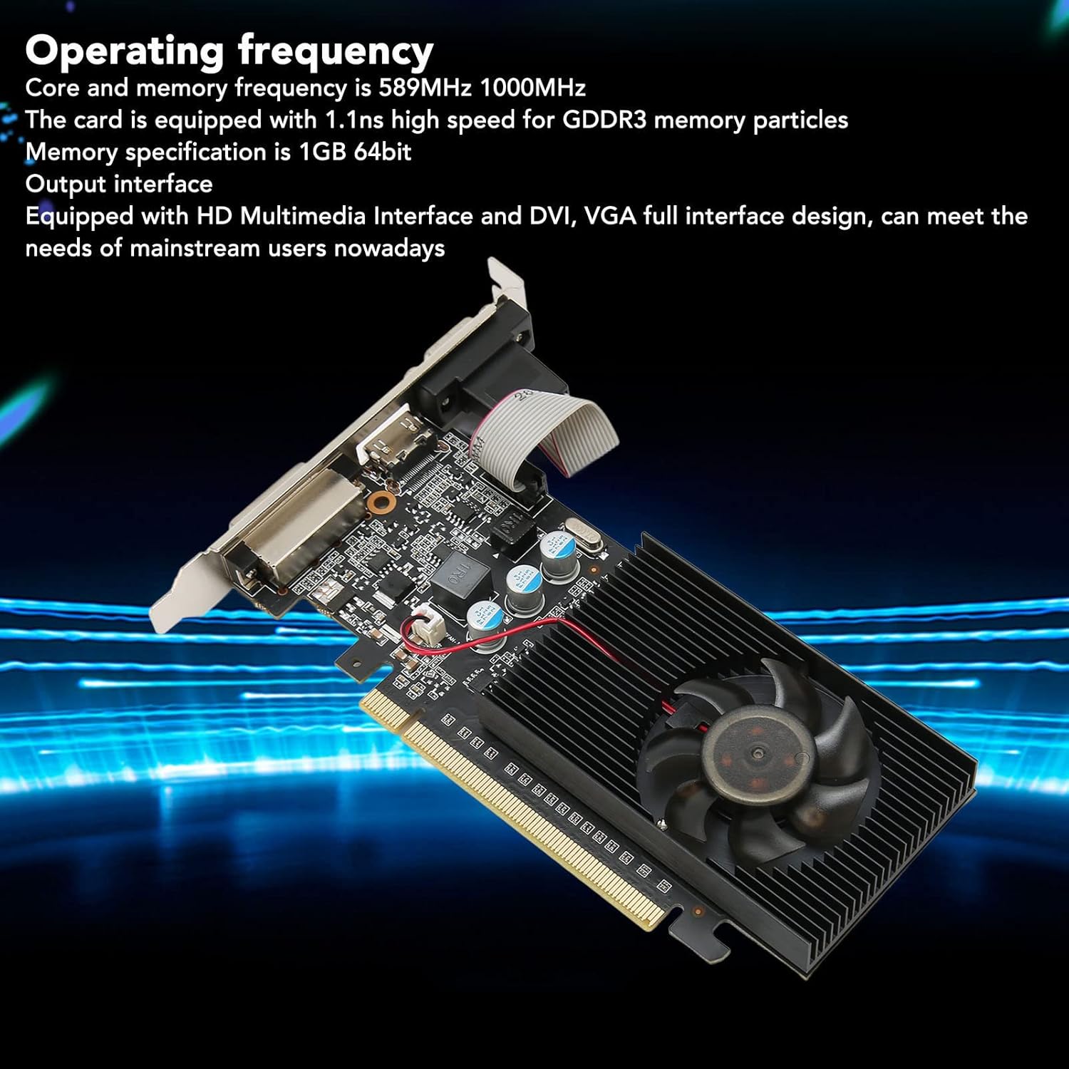 GeForce NVIDIA GT 210 Graphics Card 1GB DDR3 64-Bit