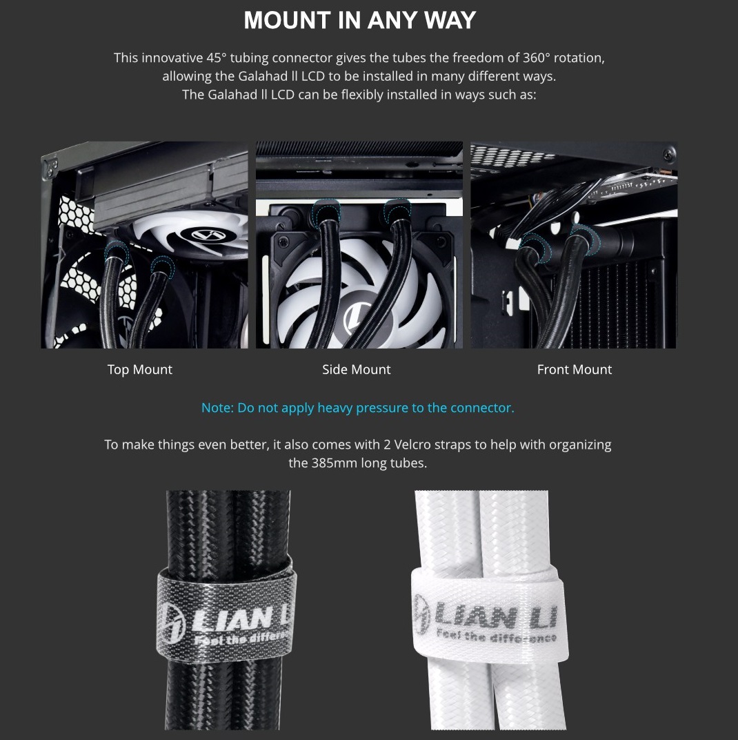 Lian Li GA II LCD 360MM AIO Liquid Cooler with IPS LCD