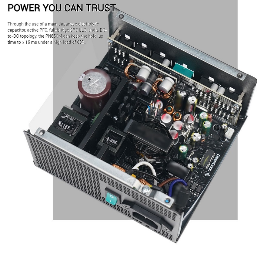 DeepCool PN750M PCIe 5 750W Power Supply 80 Plus Gold ATX3.1