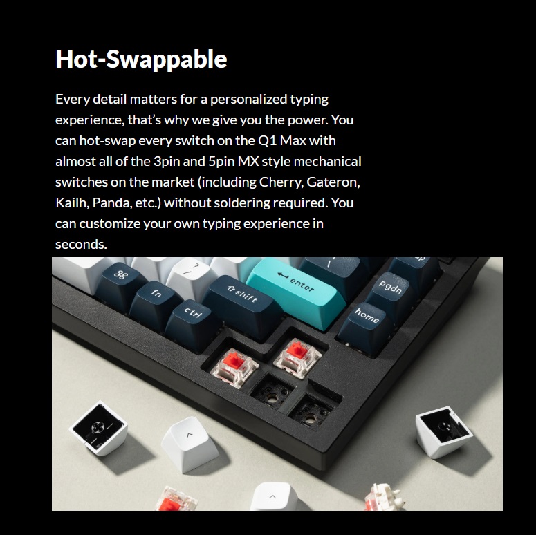 Keychron Q1 Max Hotswap Wireless RGB Mechanical Keyboard