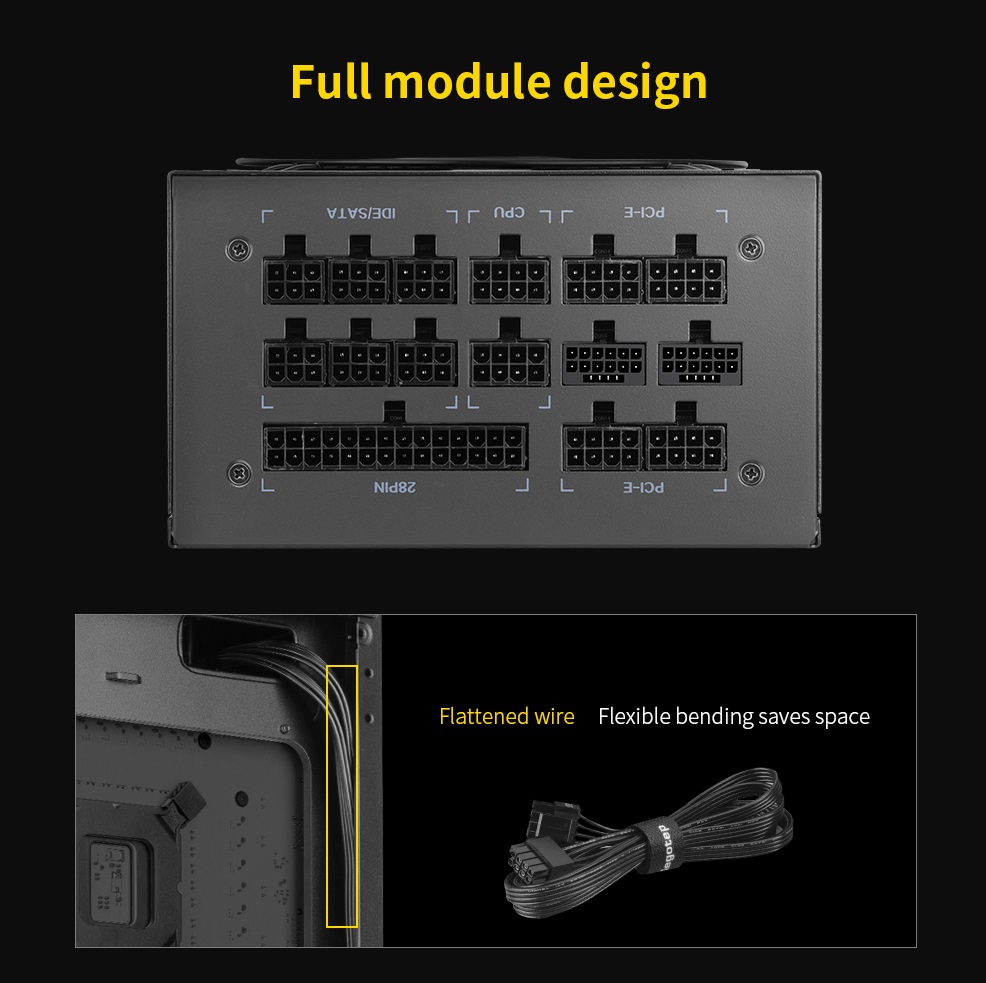 Gaming Power Supply 1250W 80 Plus Gold Full Modular PSU