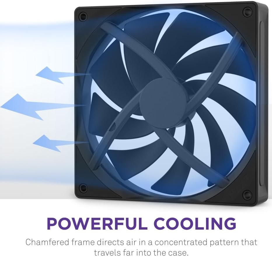 DeepCool 140mm PWM 4-Pin Daisy Chain 3 Fans Black 1650 RPM