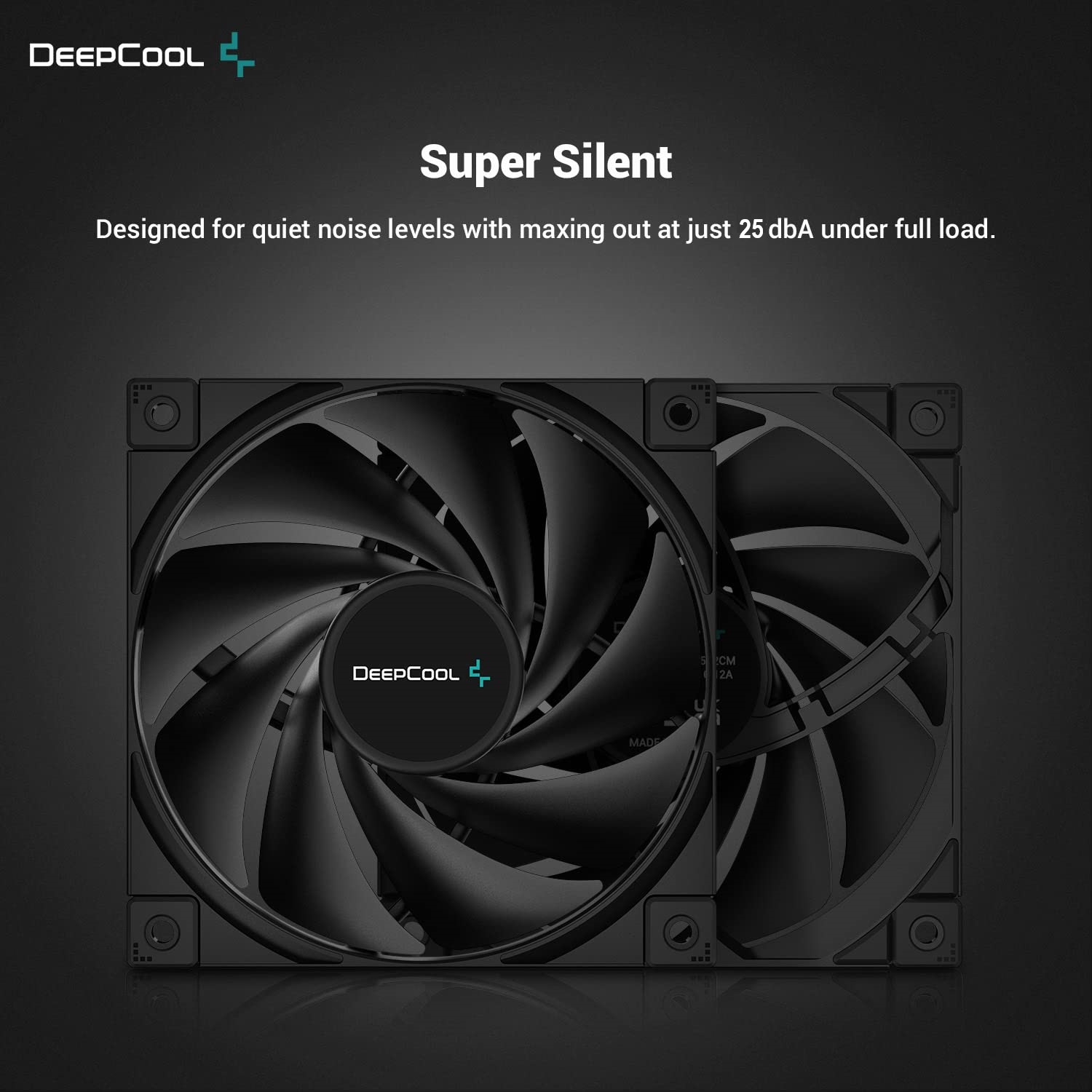 DeepCool 140mm PWM 4-Pin Daisy Chain 3 Fans Black 1650 RPM