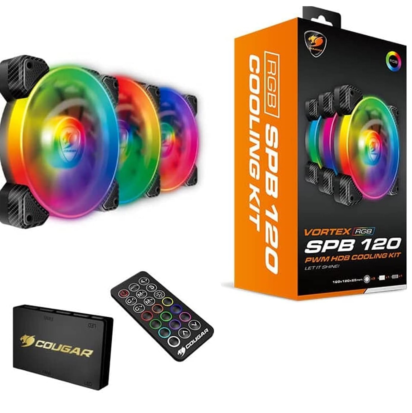 Cougar Hydraulic Vortex RGB SPB 120 mm PMW HDB Cooling Kit with ...