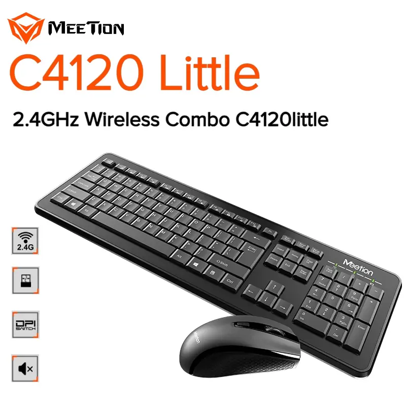 C4120 Little Wireless Keyboard Mouse Combo 2.4GHz 1600 DPI