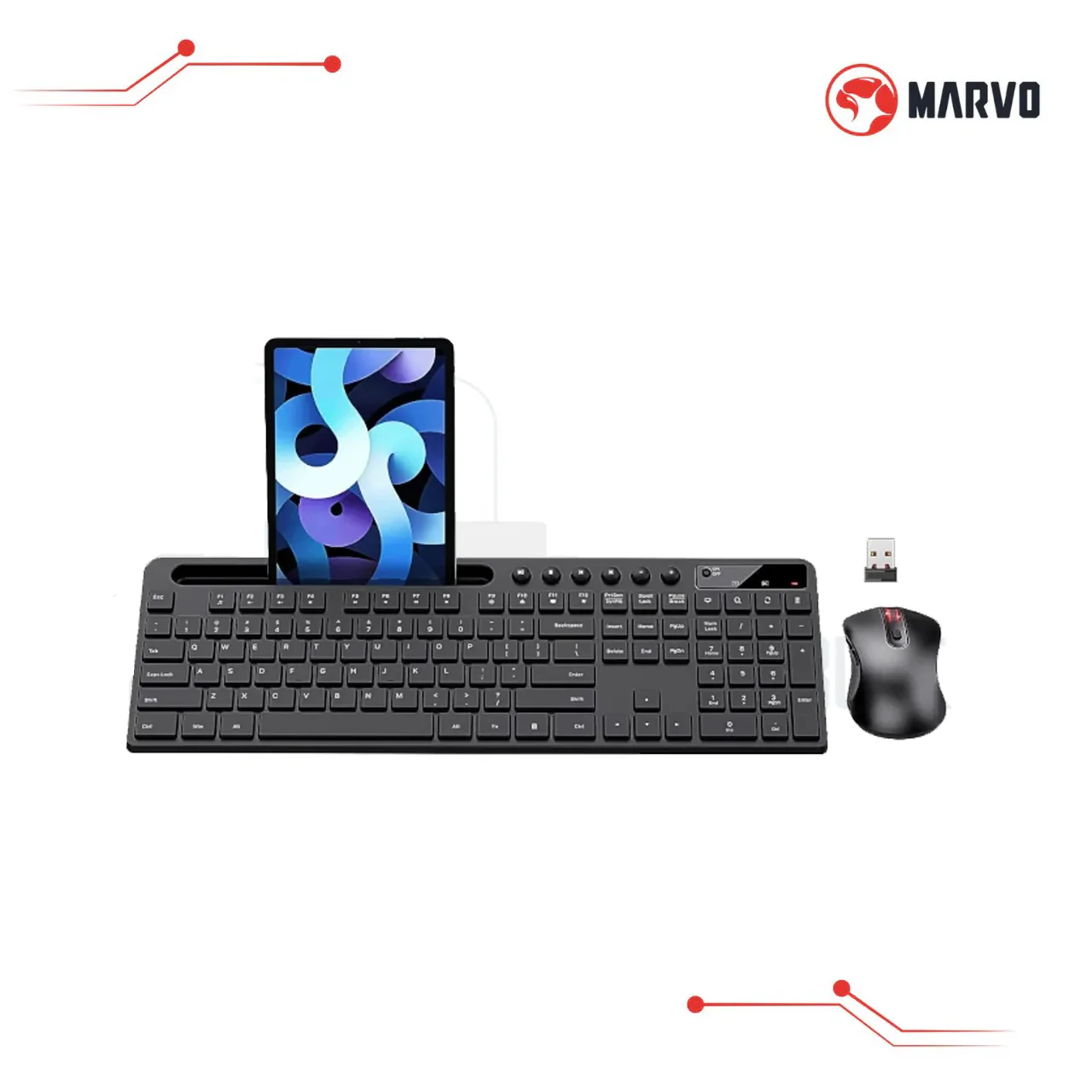 MARVO KC411W Wireless Keyboard & Mouse Combo | 2.4G | Ergonomic Design ...