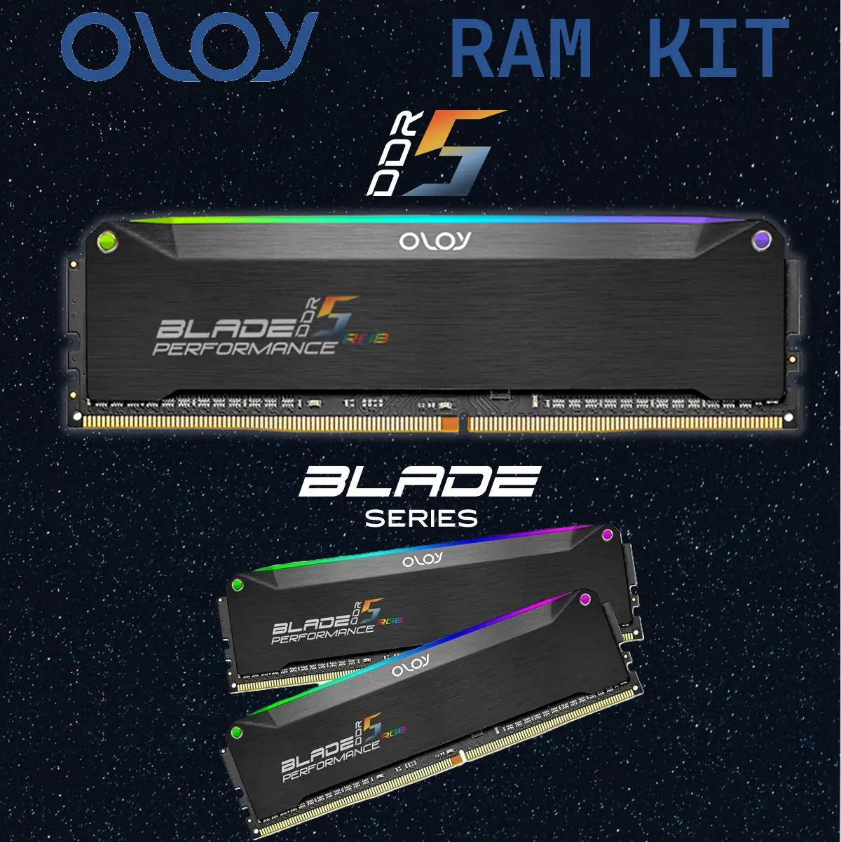 OLOy Blade RGB RAM Kit 32GB DDR5 6000MTs CL40 1.40V