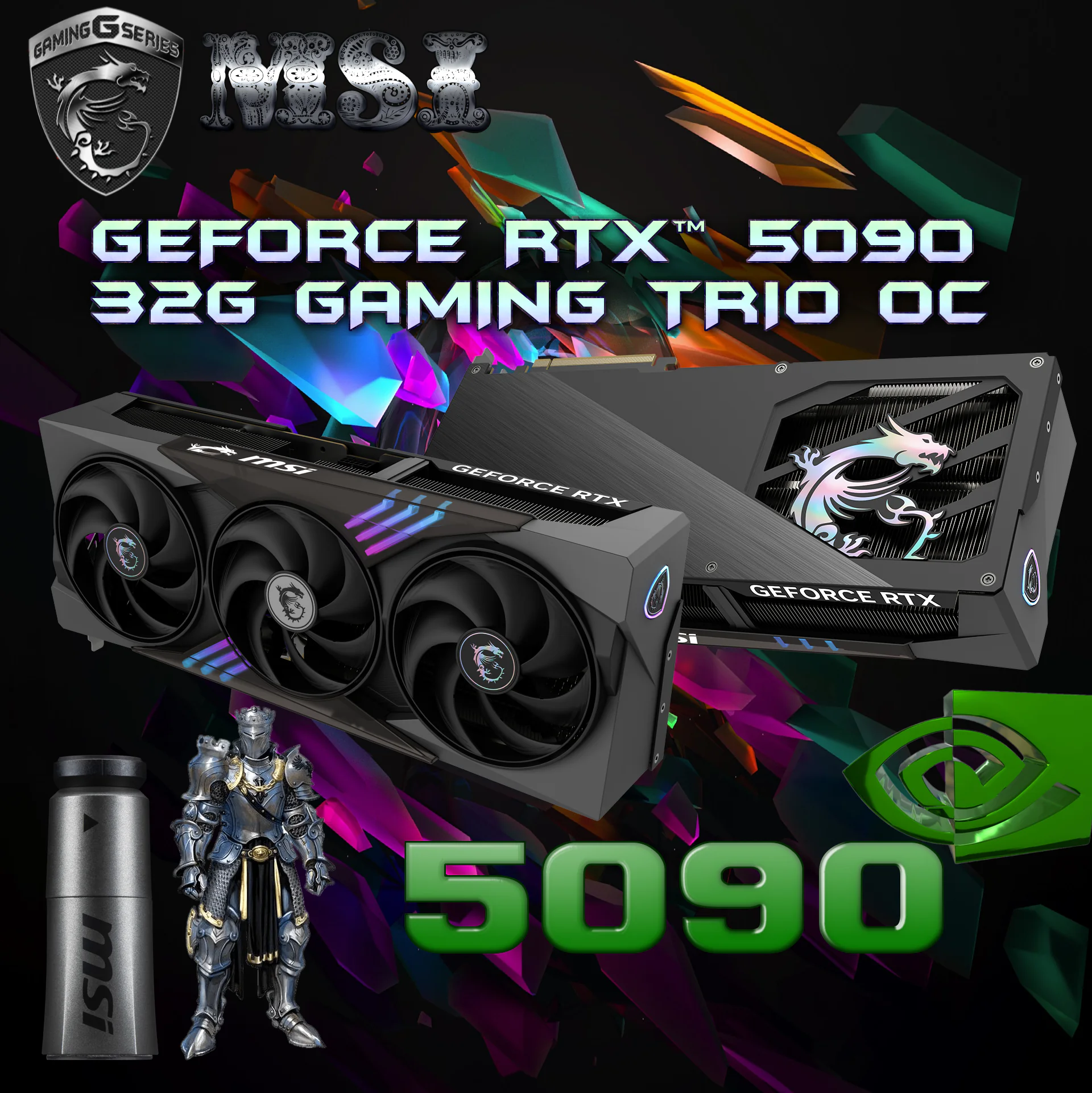 MSI GeForce RTX 5090 32G GAMING TRIO OC Graphics Card – 512-bit 32GB ...