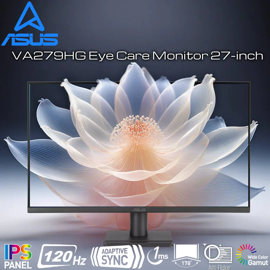 ASUS VA279HG Eye Care Monitor – 27-Inch, IPS, Full HD, 99% sRGB ...