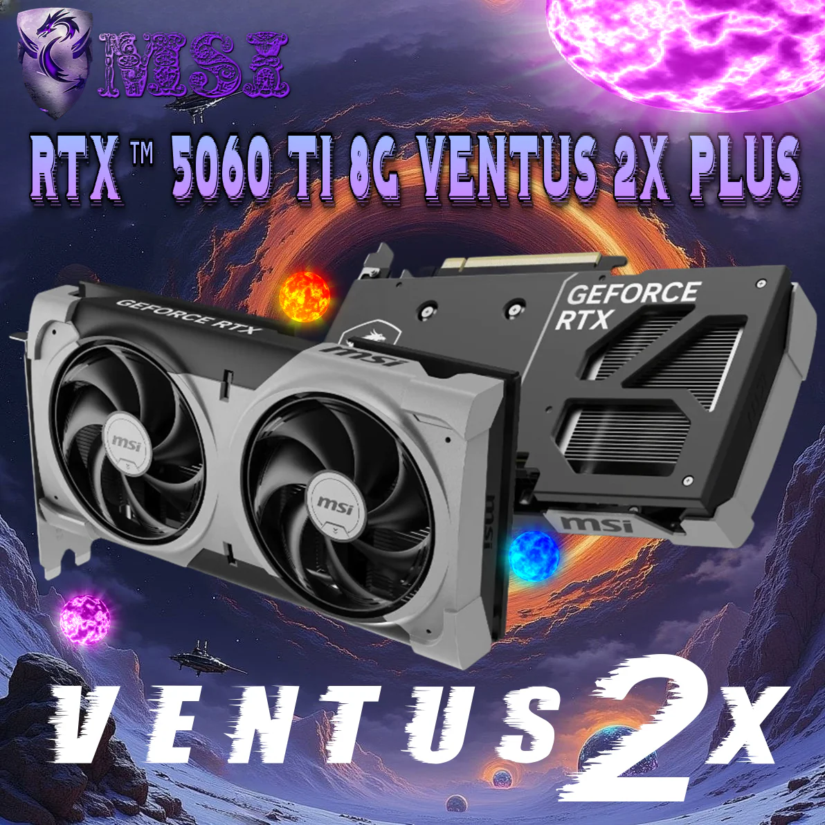 MSI GeForce RTX 5060 Ti 8G VENTUS 2X PLUS 128-bit Graphics Card With ...