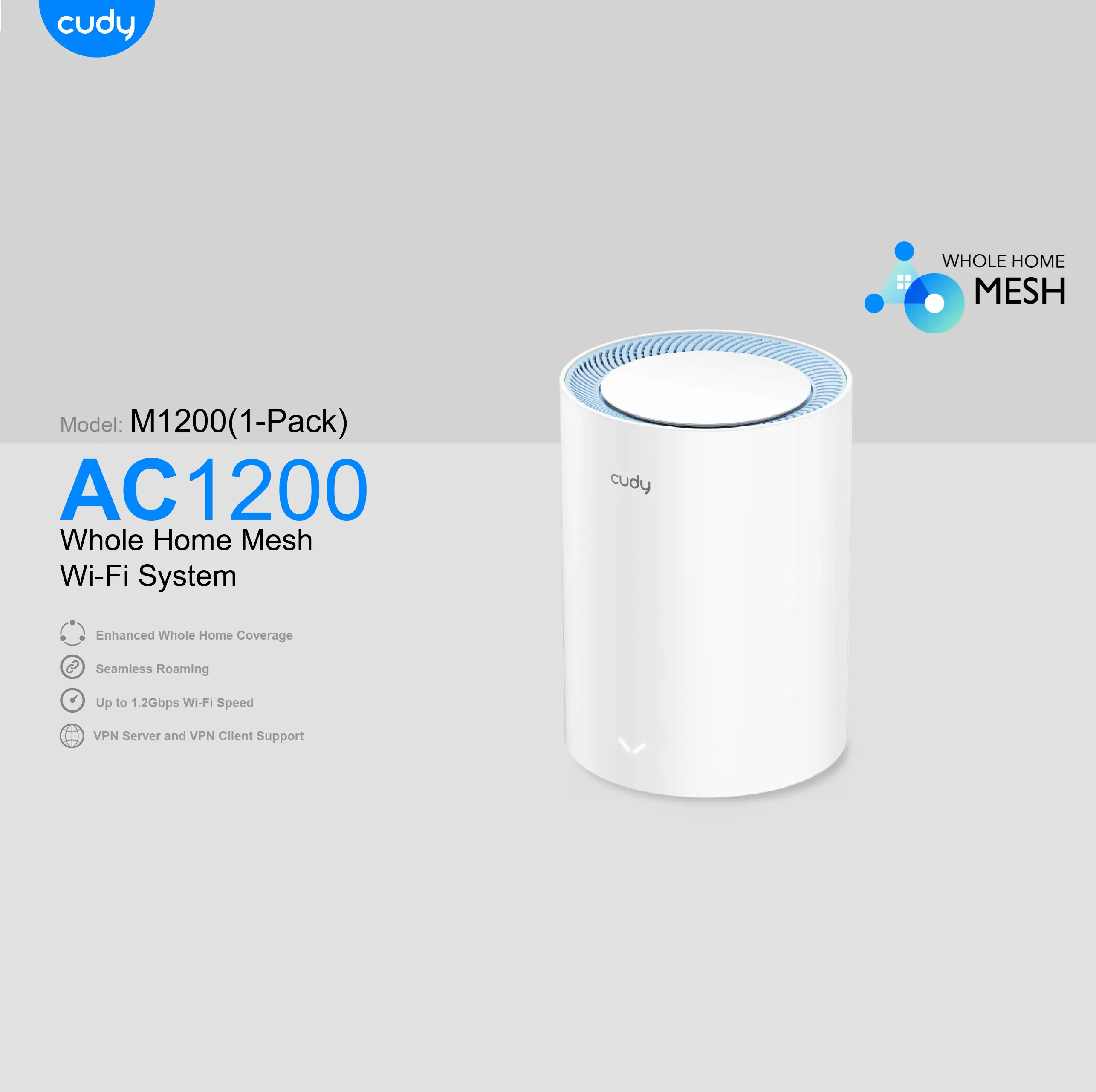 Cudy AC1200 Dual Band Mesh WiFi System (3-Pack) – 4-Stream Wi-Fi 5, 867 ...