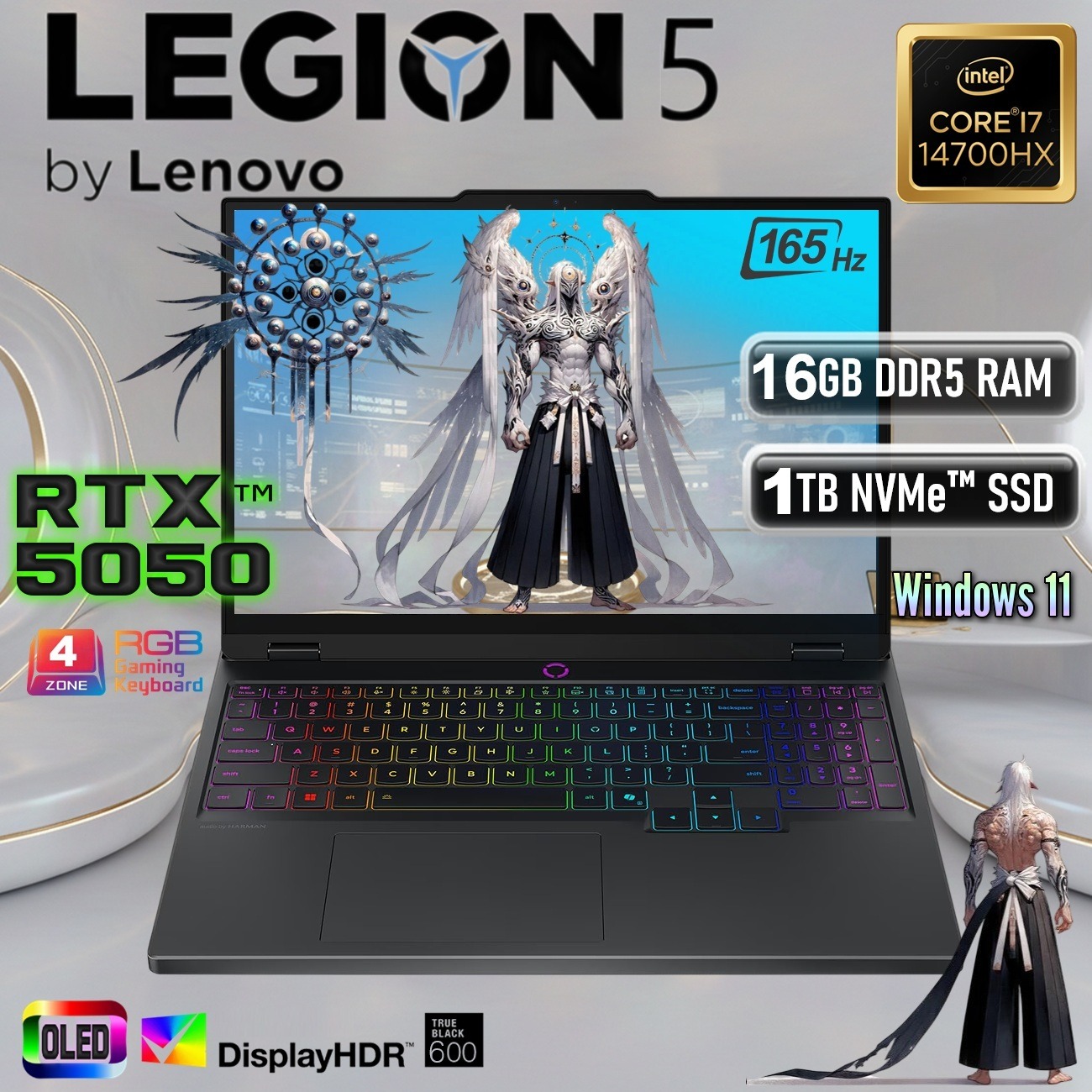 LENOVO AI-Powered Legion 5 15IRX10 Intel® Core i7-14700HX | 16GB DDR5 ...
