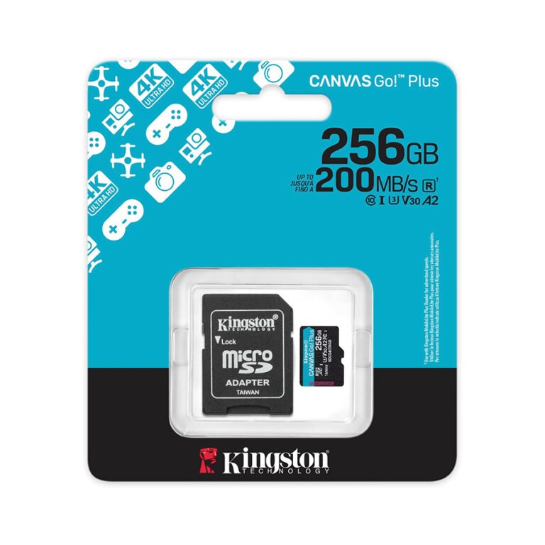 Kingston Canvas Go! Plus 256GB SD Card | Up to 200MB/s | Class 10 UHS-I ...